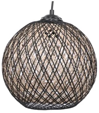 Lustr na lanku JUTE 1xE27/60W/230V černá