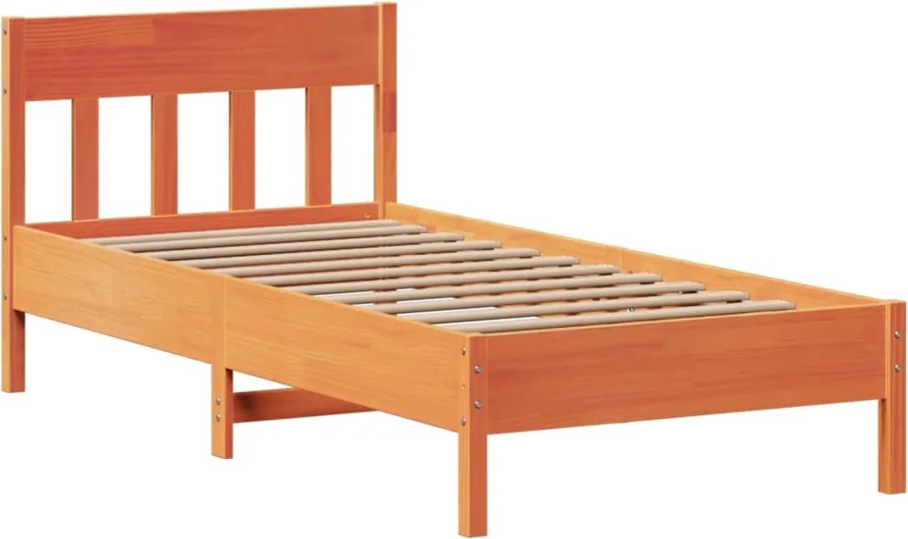 Postel bez matrace voskově hnědá 75 x 190 cm masivní borovice 3323286