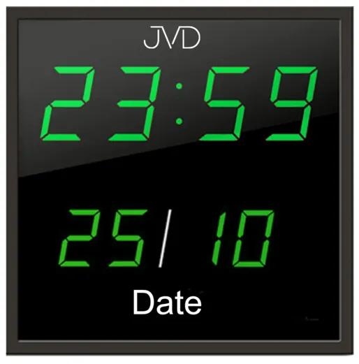 Velké svítící digitalní nástěnné hodiny JVD DH41.1 se zelenými číslicemi |  BIANO