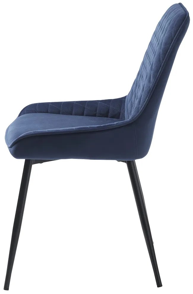 Designová jídelní židle Dana modrý samet