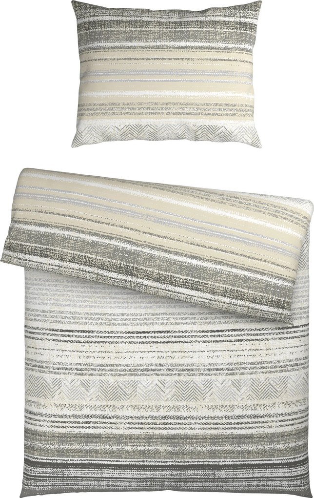 XXXLutz POVLEČENÍ, flanel, šedohnědá, 140/200 cm Esposa - Povlečení - 005031038001