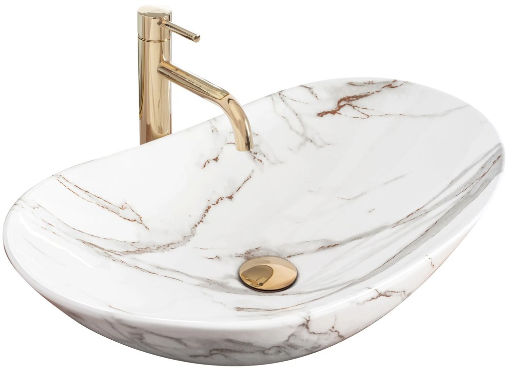 Rea Royal 60 umyvadlo, 62 x 36 cm, napodobenina kamene Aiax, REA-U8548
