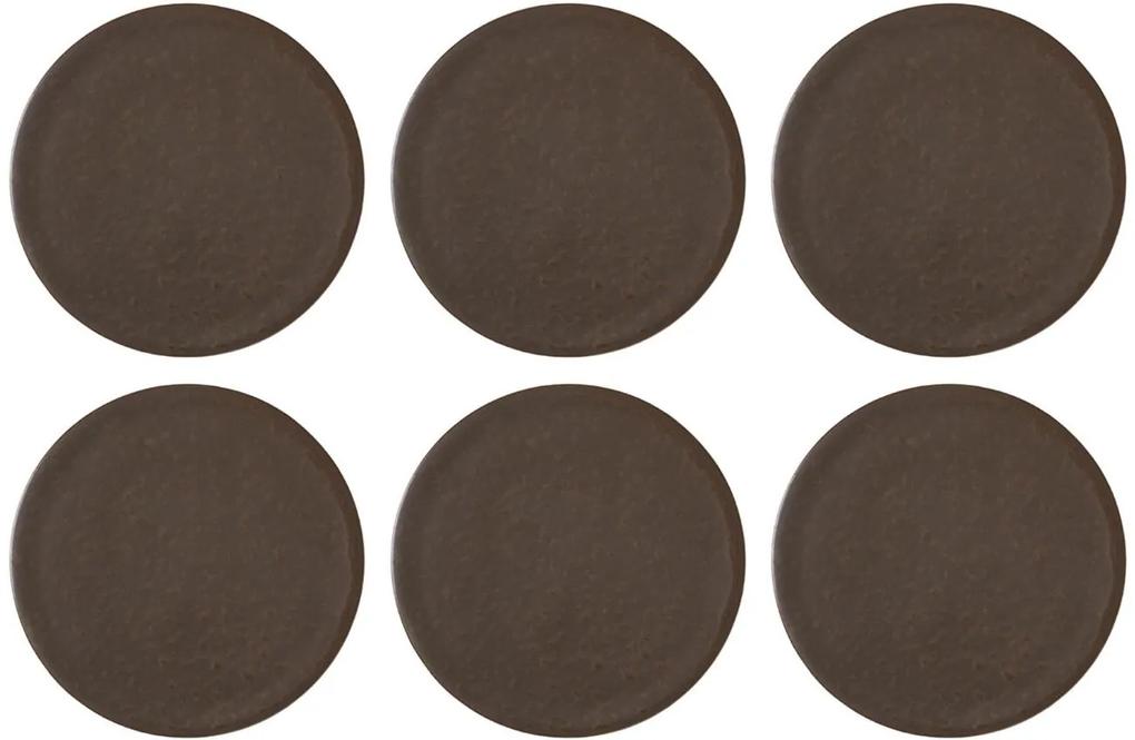 OnaDnes -20% Audo CPH Set šesti tmavě hnědo šedých porcelánových talířů AUDO NEW NORM 17,5 cm