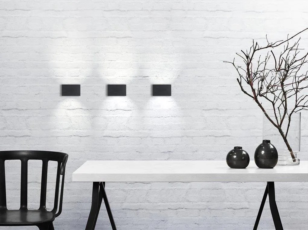 NOR 872723 Venkovní nástěnné svítidlo Nene 1x6W LED černá čirá - NORDLUX