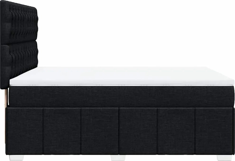 Box spring postel s matrací černá 140x200 cm textil 3294000