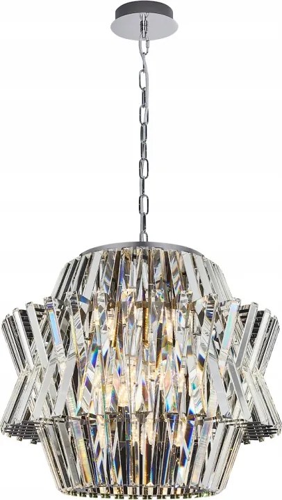 Milagro Lustr Crown Chrome 12xE14 Křišťálová lampa 1 ks