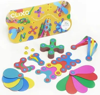 Clixo Rainbow Magnetická stavebnice / 42ks / od 4 let
