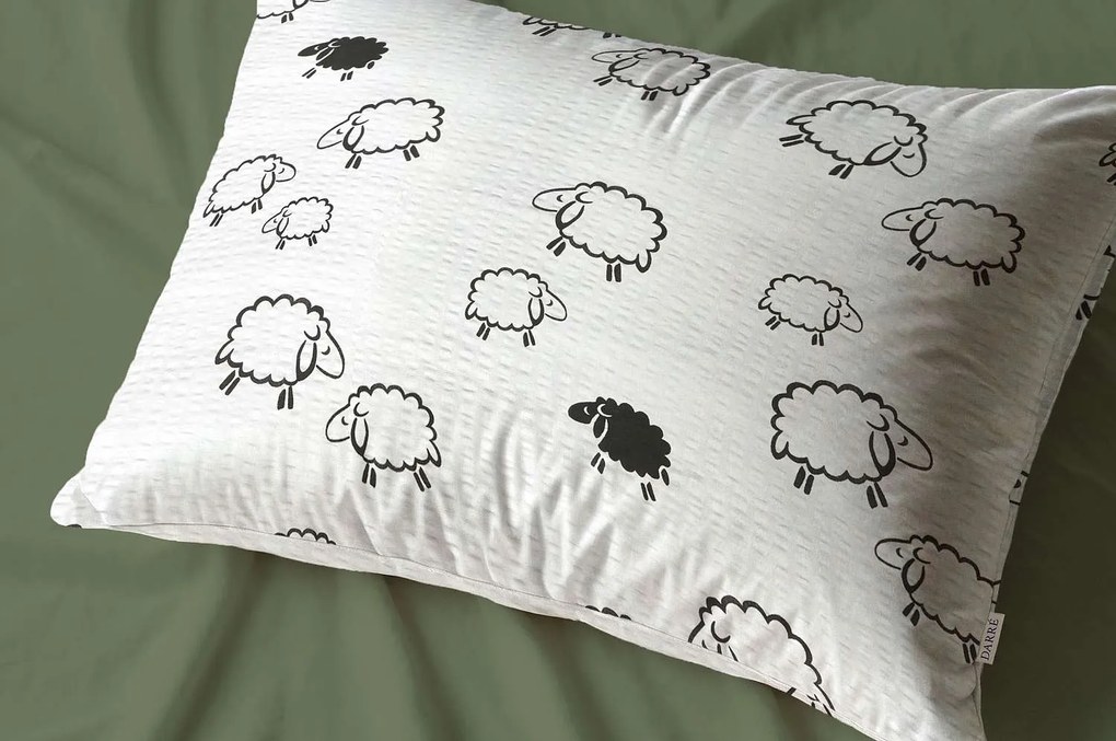 Krepové prodloužené povlečení Ariete bílé Velikost: 140 x 220 + 70 x 90