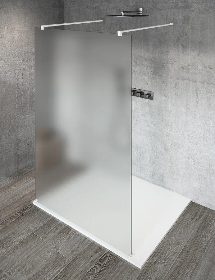 Sapho, VARIO WHITE jednodílná sprchová zástěna do prostoru, matné sklo, 900 mm, GX1490GX2215