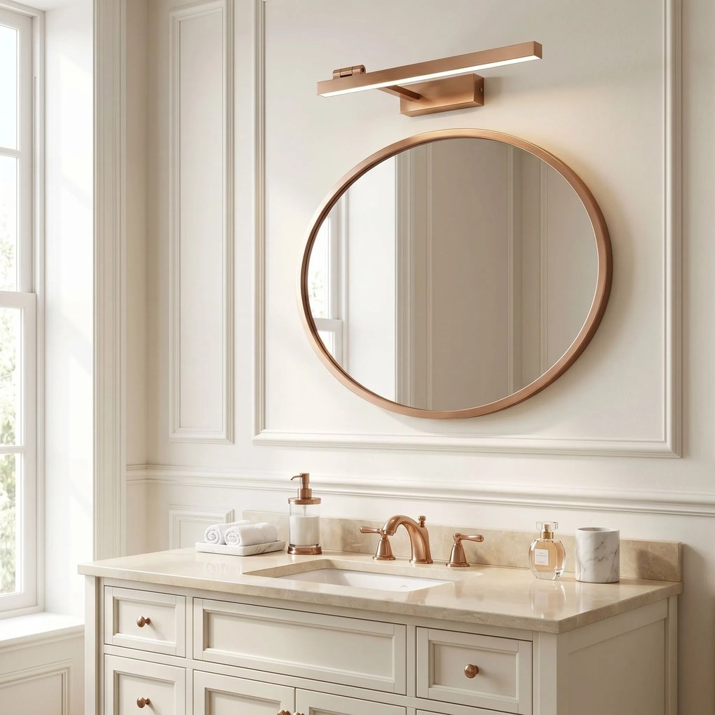 Toolight Rea, Koupelnové nástěnné LED svítidlo SWE037-1W 40cm BRUSH COPPER, OSW-20137