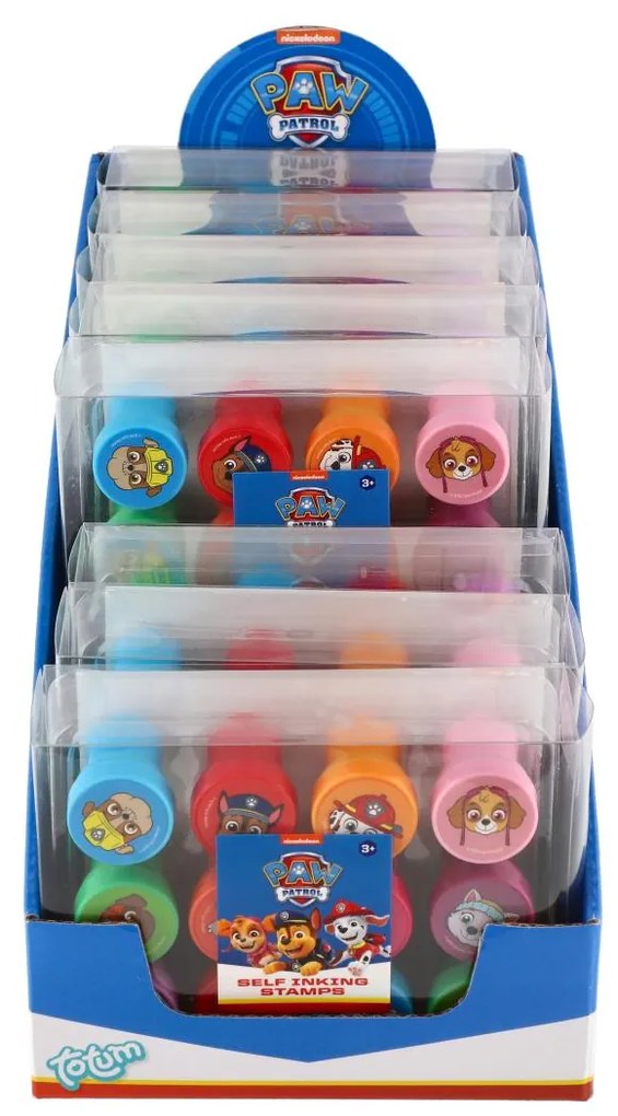 Lowlands Razítka samobarvící 12ks plast Paw Patrol/Tlapková patrola v blistru 12x9cm 10ks v boxu