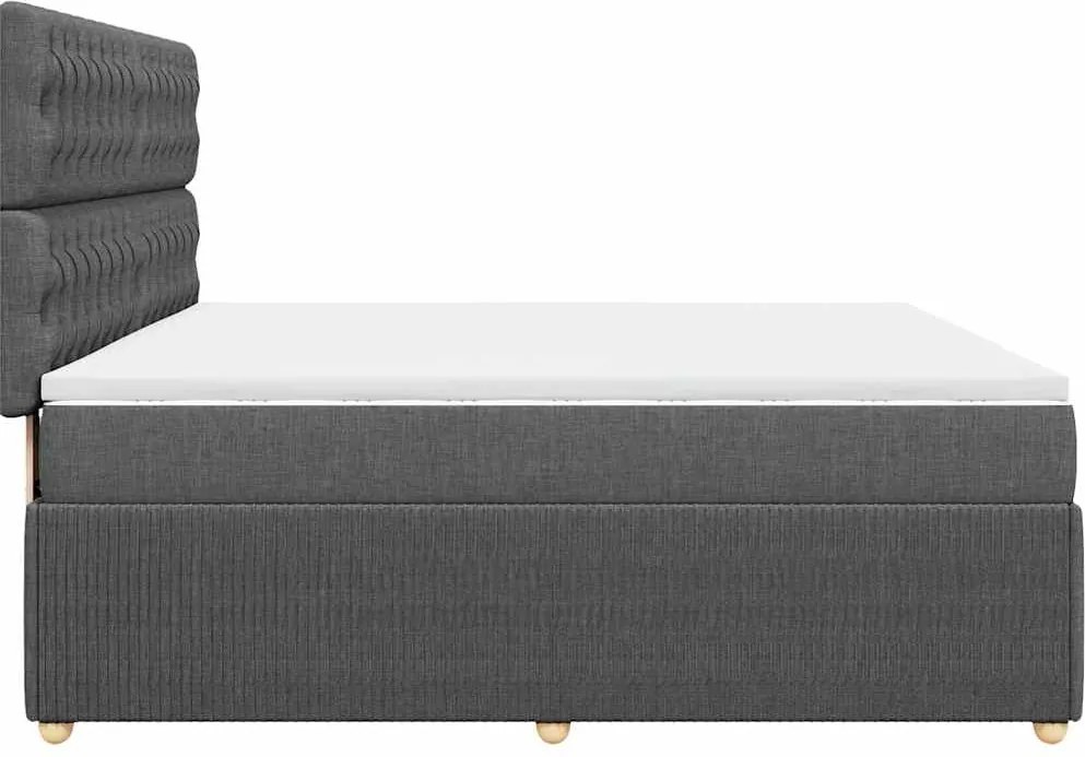 Box spring postel s matrací tmavě šedá 180x200 cm textil 3292143