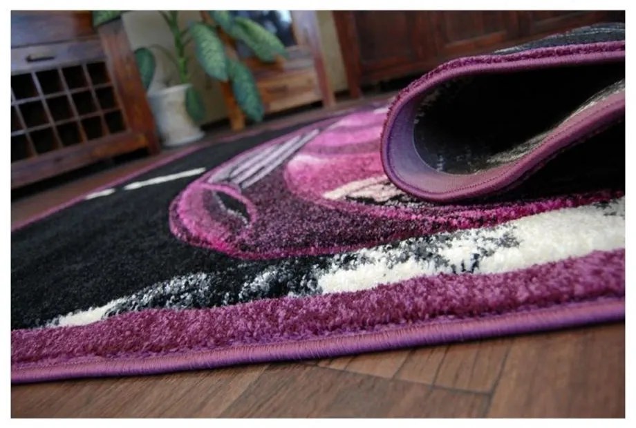 Dětský kusový koberec Auto fialový 160x220cm