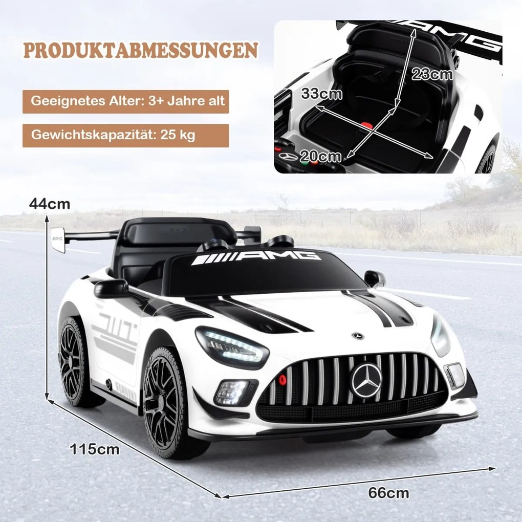 Costway Licencovaný osobní automobil Mercedes-AMG GT3Dětské autíčko na dálkové