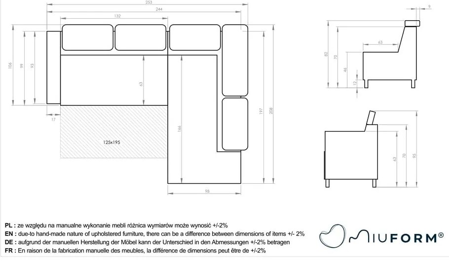 Světle růžová sametová rozkládací rohová pohovka (pravý roh) Sweet Harmony – Miuform