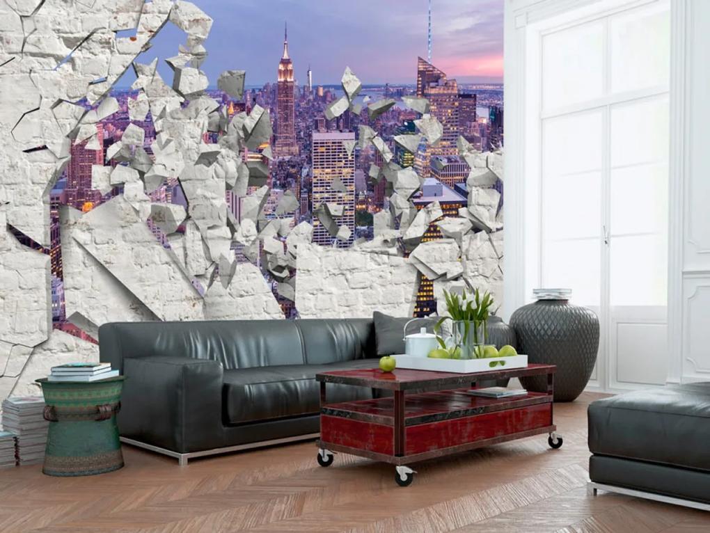 3D samolepicí tapeta New York za zdí Velikost (šířka x výška): 392x280 cm