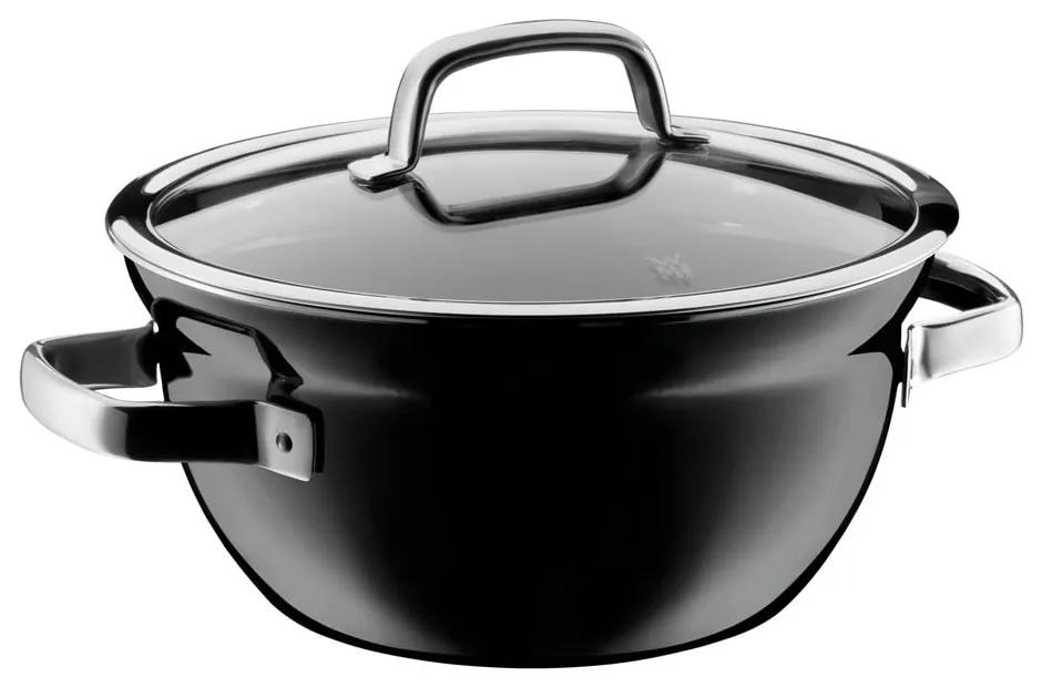 Černá mísa na vaření s poklicí WMF Fusiontec, ø 24 cm