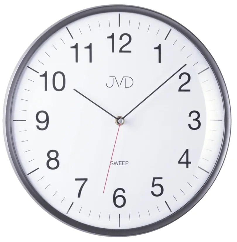 JVD Netikající tiché přehledné nástěnné hodiny JVD HA16.2