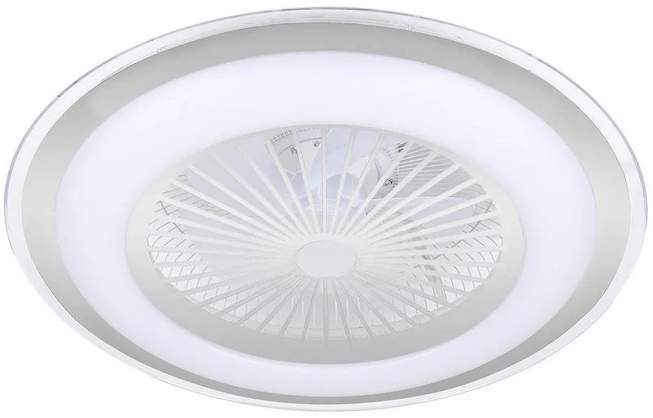 Stropní světlo brilagi ronda led/48w/230v, stmívatelné s ventilátorem, stříbrné + do