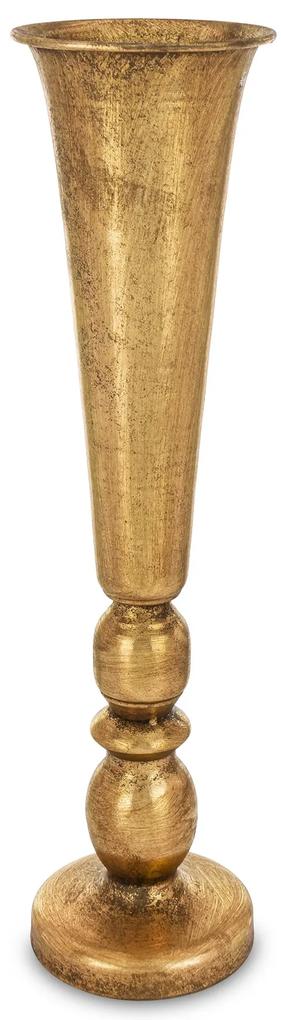 Váza vysoká kovová zlatá 168342