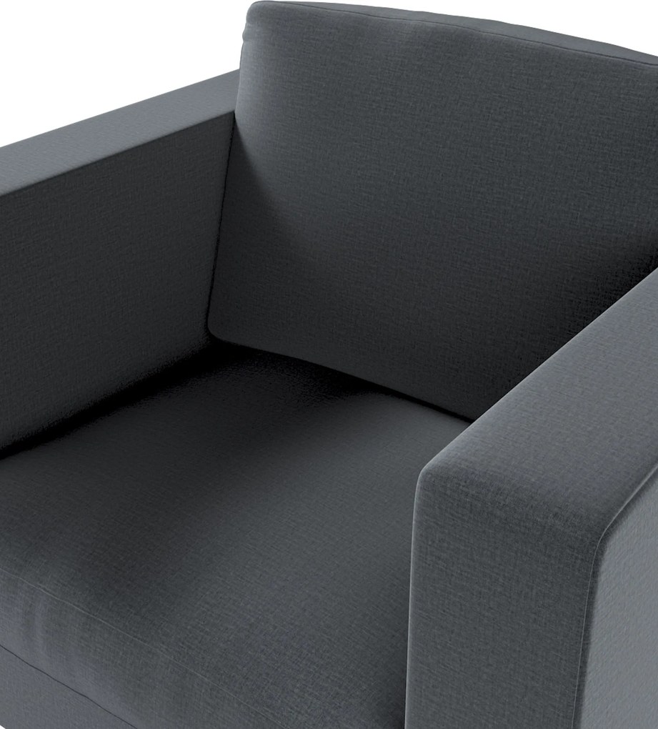 Potah na křesko IKEA Karlanda, krátký barva šedá látka sametová