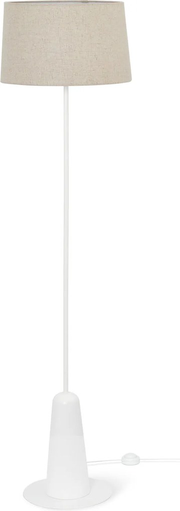 Tchibo - Stojací lampa s textilním stínítkem, bílá