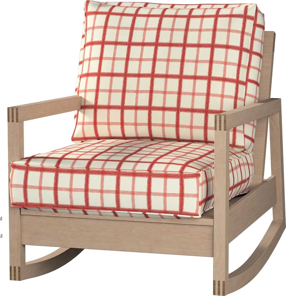 Potah na křeslo IKEA Lillberg barva červená látka vzorované