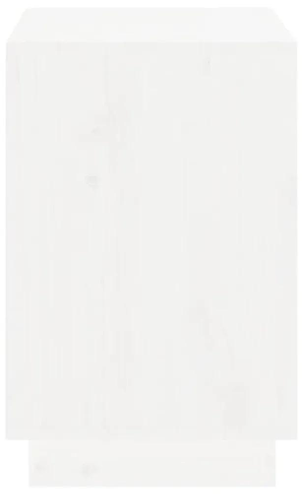 Botník bílý 110x34x52 cm masivní borovice - Default Title