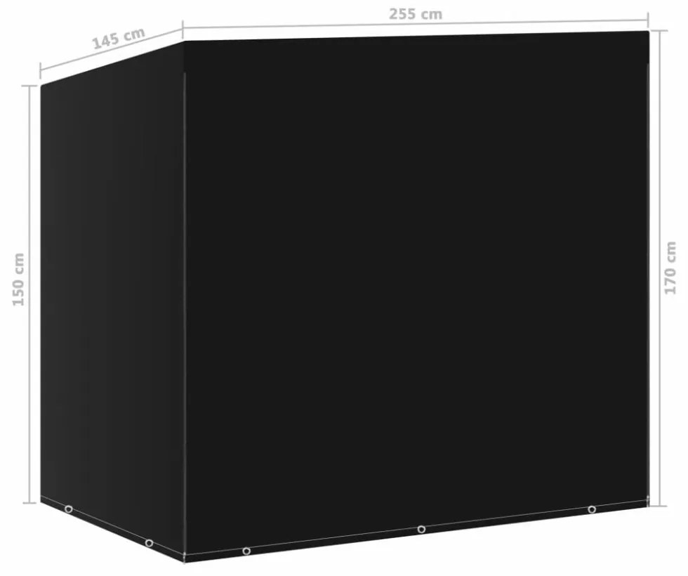Plachta na zahradní houpačku černá Dekorhome 185x117x170 cm