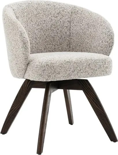 Designová otočná židle Tolinka béžová / hnědá