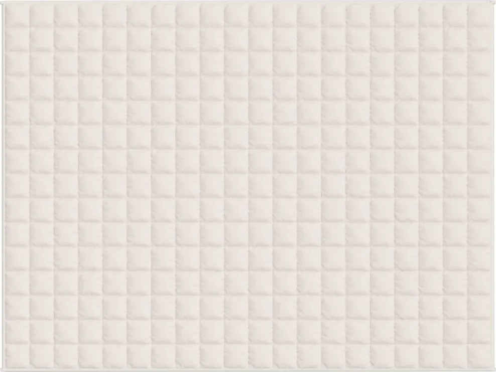 Zátěžová deka světle krémová 152 x 203 cm 7 kg textil 3154819