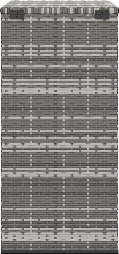 Zahradní úložný box PE ratan 100 x 49 x 103,5 cm šedý 317225