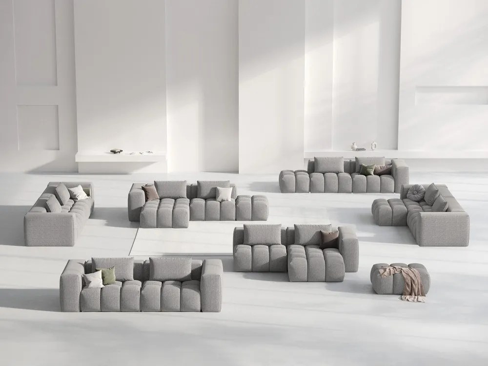 Šedá rohová pohovka (pravý roh/s lenoškou) Verona – Cosmopolitan Design