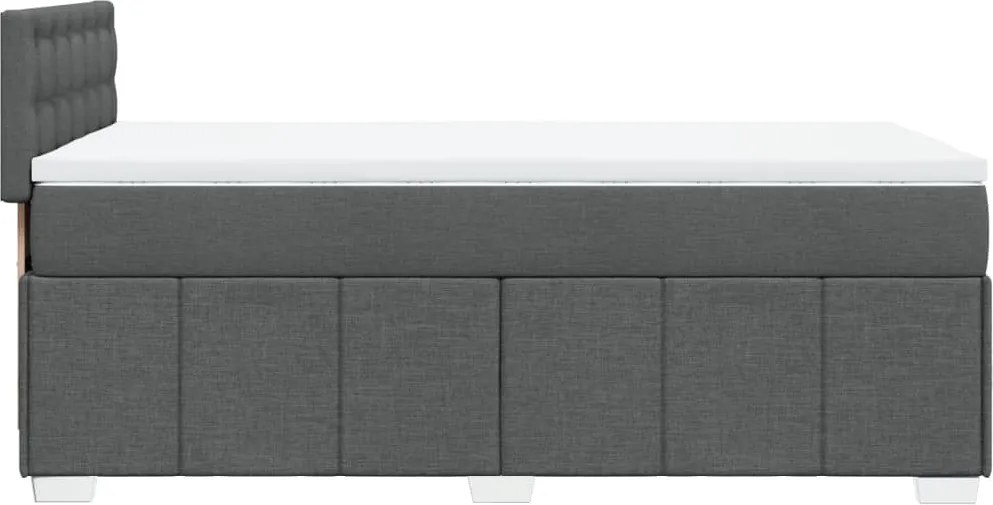 Box spring postel s matrací tmavě šedá 90x190 cm textil 3289238