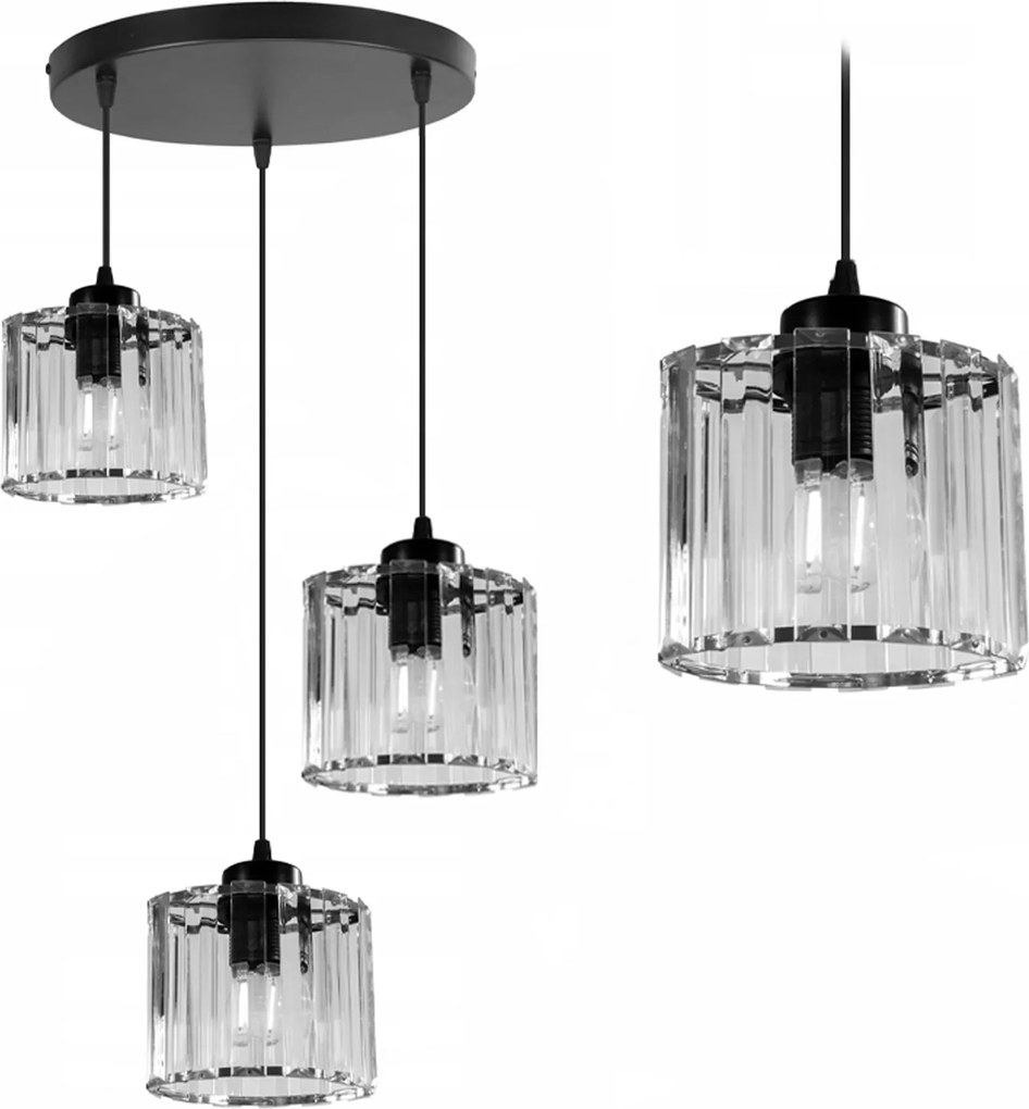 Toolight - ELEGANCE LAMPA SUFITOWA APP210-3CPR KRYSZTAŁ SREBRNA, OSW-08552