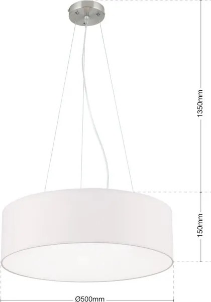 Orion HL6-1632/3 Weiss Závěsné svítidlo UFO bílé, průměr 50cm
