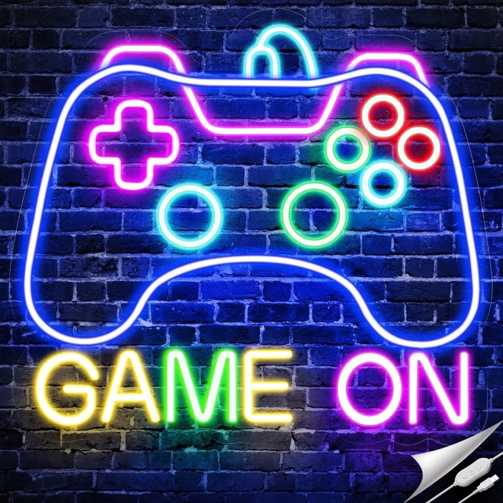 Neon Led Na Zeď Neony Do Pokoje Game Pad Lampka noční Usb 5V