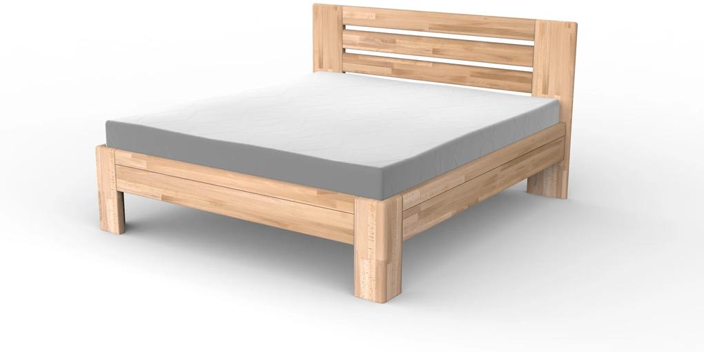 Masivní postel TANGO - Solwo Design Dřevo a odstín oleje: BUK Cink - Olej odstín BO103, Rozměr spací plochy: 180x200