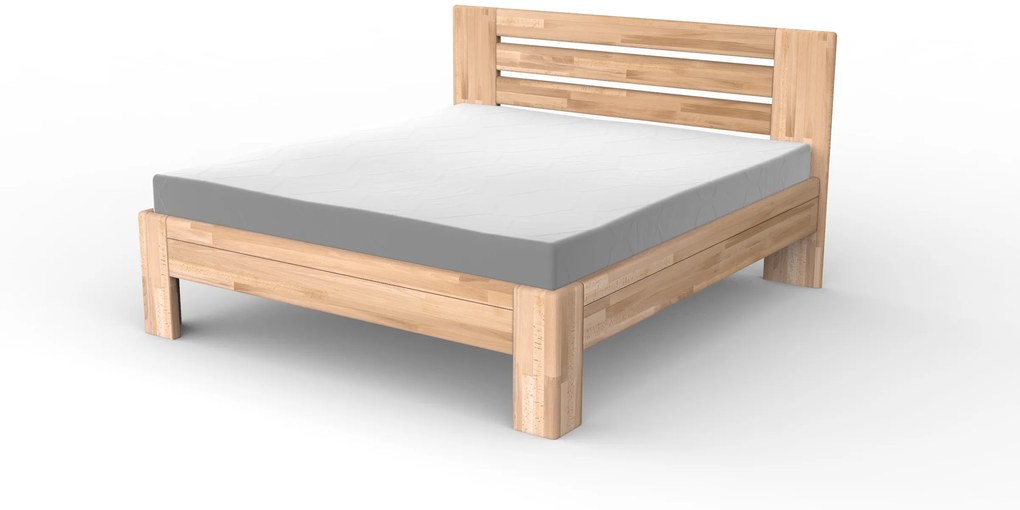 Masivní postel TANGO - Solwo Design Dřevo a odstín oleje: BUK Cink - Olej odstín BO106, Rozměr spací plochy: 160x200