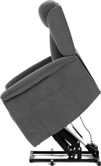 Polohovací křeslo šedé, elektrické TV-7072 GREY2