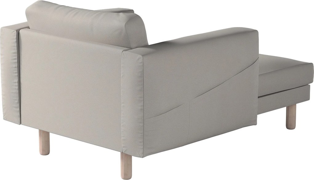 Potah na IKEA Norsborg šezlong s loketními opěrkami barva šedá látka pletený vzor