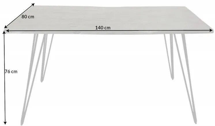 Jídelní stůl Scorpion 140cm akáciová šedá/ 43665
