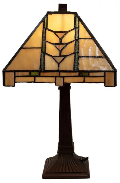 Stolní lampa Tiffany ve stylu art deco Miette – 23x23x38 cm