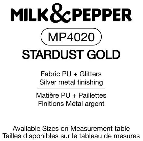 MILK&PEPPER Milkandpepper obojek pro psy Stardust Gold Velikost: 30x1,5 cm