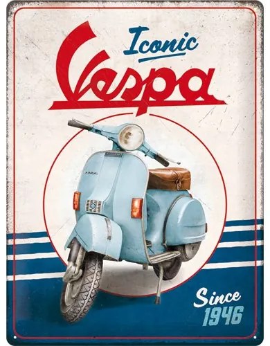 Postershop Plechová cedule: Vespa - Iconic since 1946 - 30x40 cm