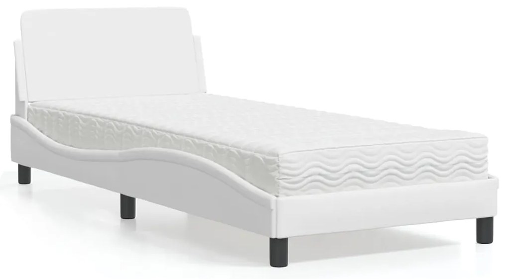 Postel s matrací Dover bílá 80 x 200 cm umělá kůže 3208298