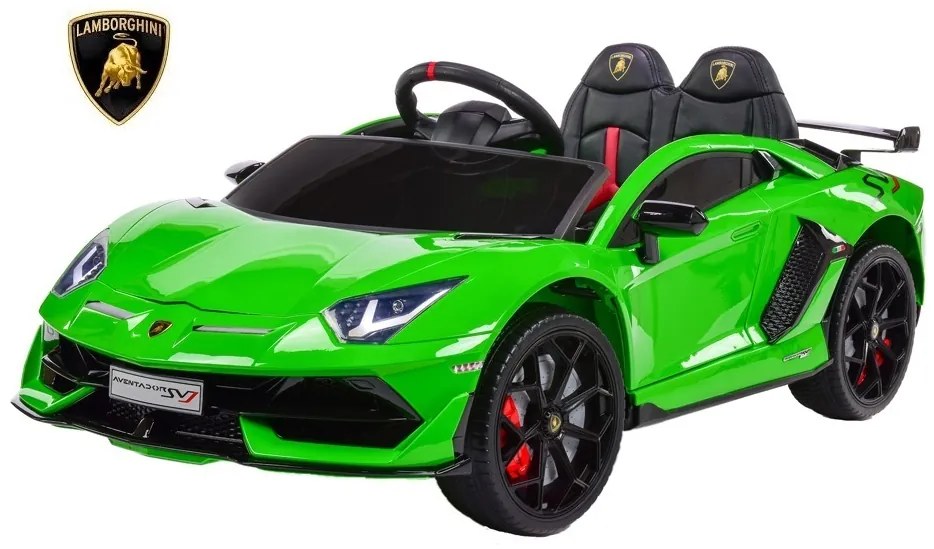 Dětské elektrické auto lamborghini aventador, 12v, lakované zelené