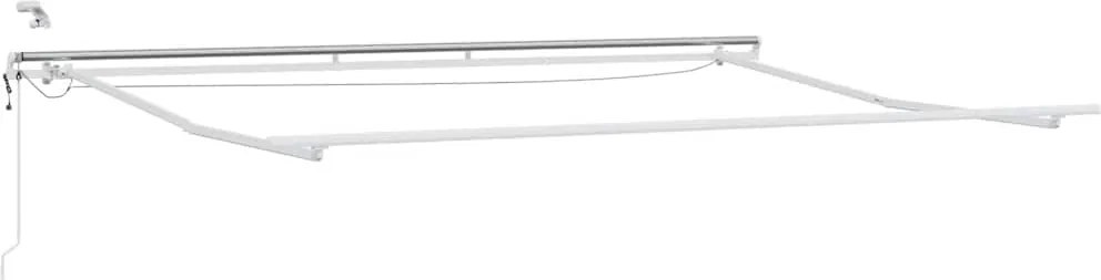 Automatická zatahovací markýza s LED antracit a bílá 450x300 cm 3215787
