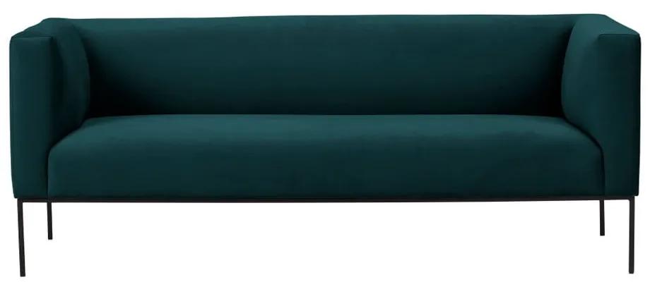 Petrolejově zelená sametová pohovka Windsor & Co Sofas Neptune, 195 cm
