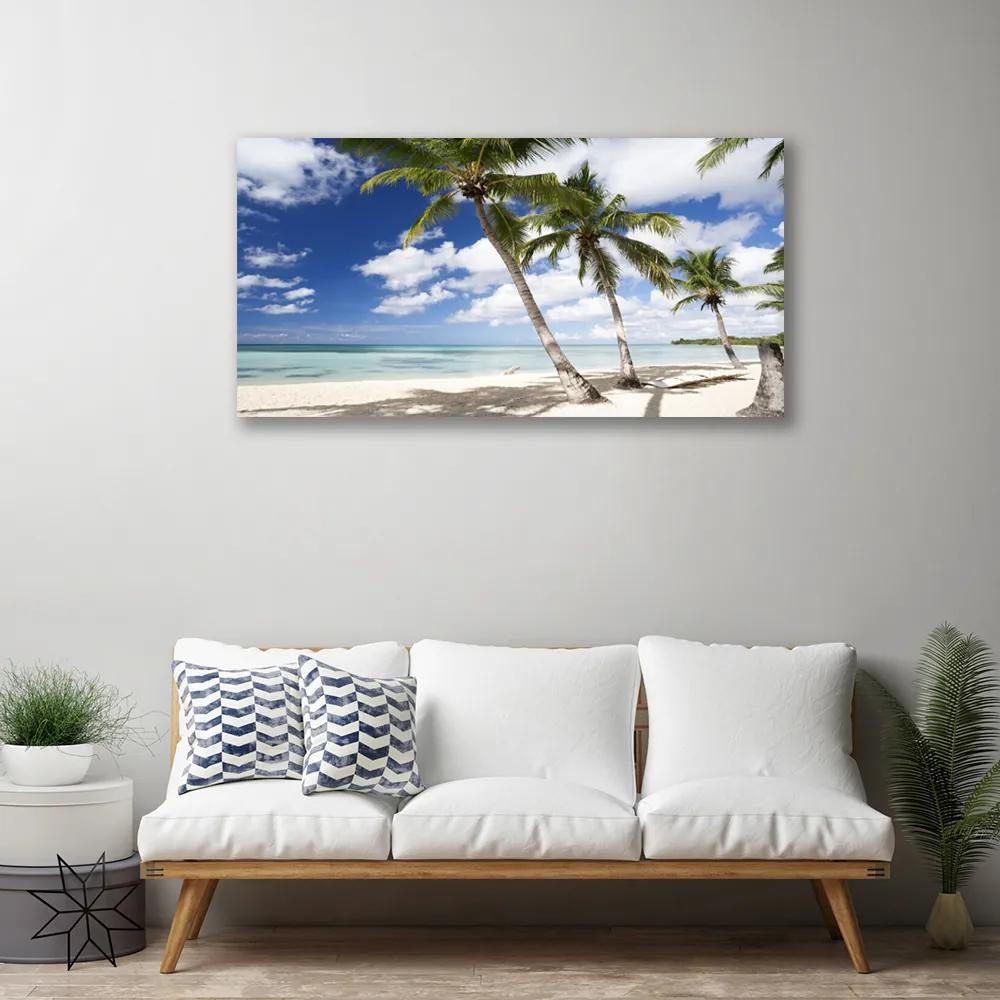 Obraz na plátně Moře Pláž Palma Krajina 140x70 cm